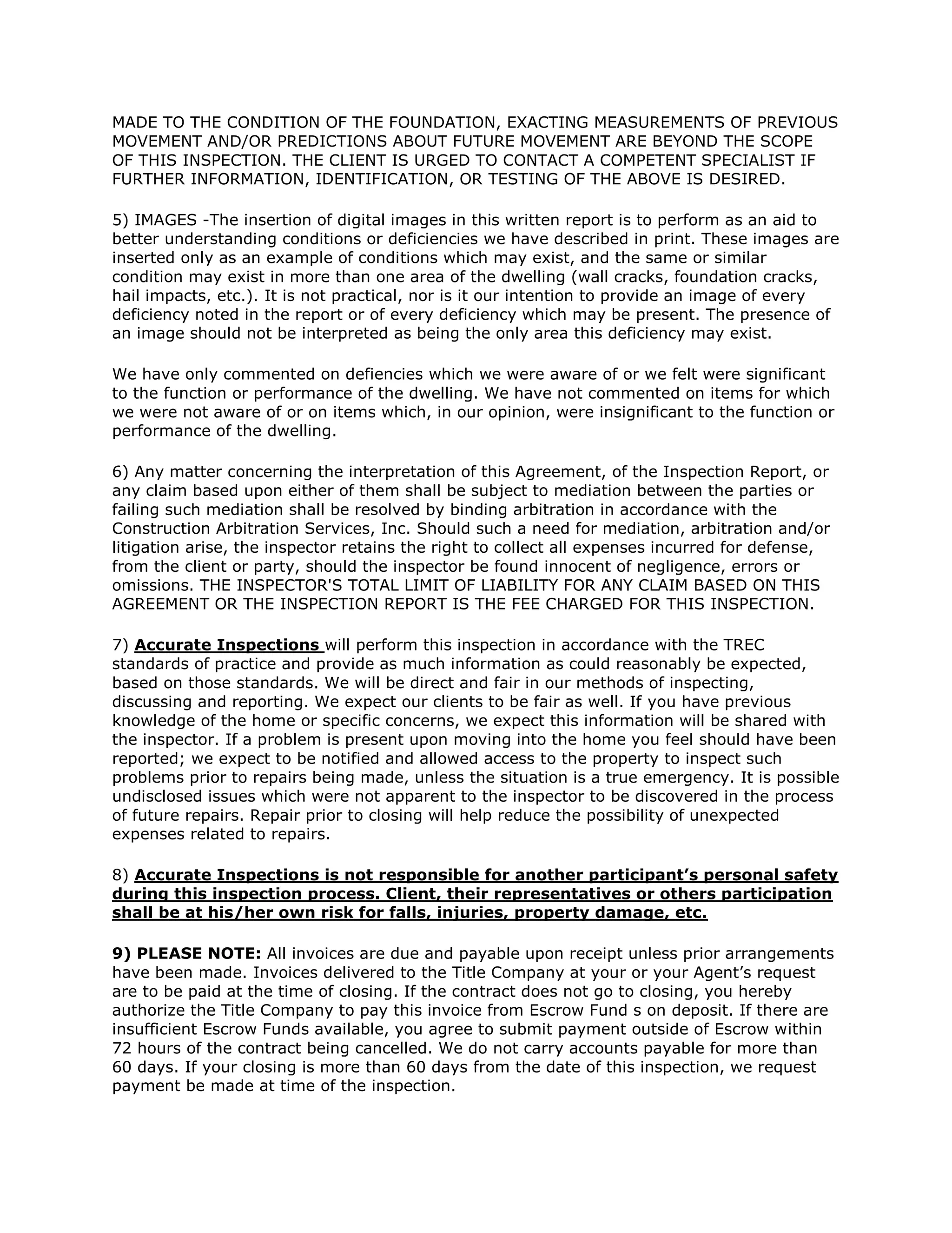 Inspection Agreement | DOCX