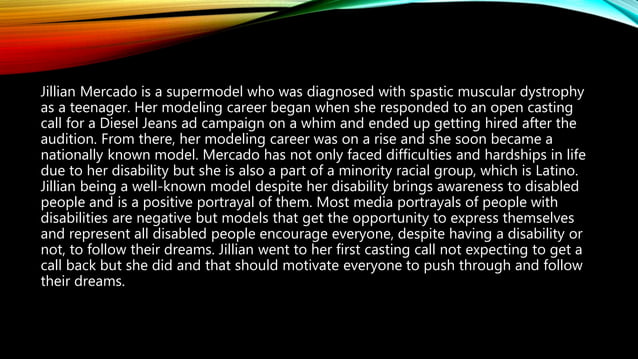 Media portrayal of Disability | PPT