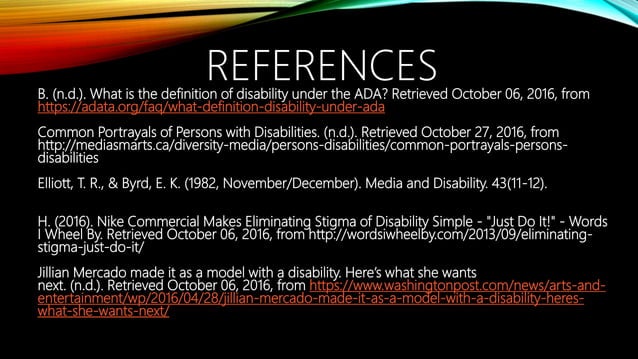 Media portrayal of Disability | PPT