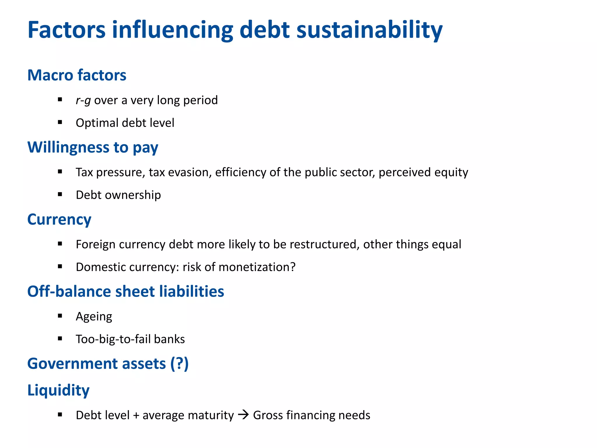 Assessing debt sustainability | PDF | Business Accounting & Finance ...
