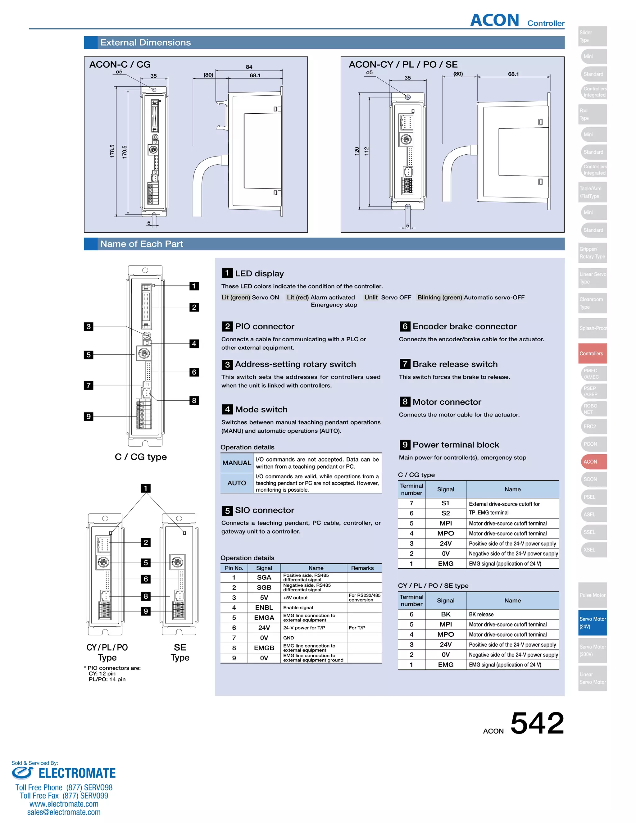 Iai acon controller_specsheet | PDF