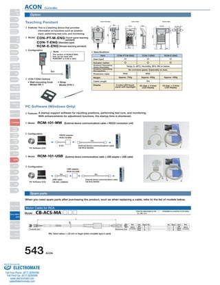Iai acon controller_specsheet | PDF