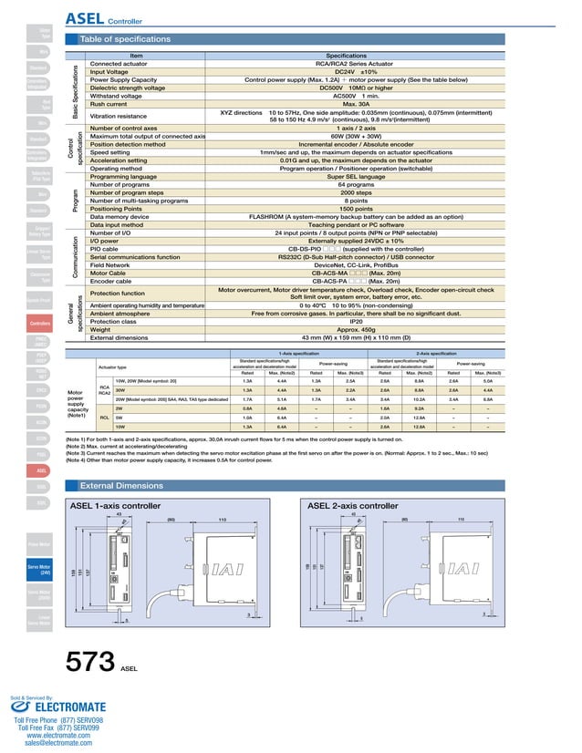 Iai asel controller_specsheet | PDF