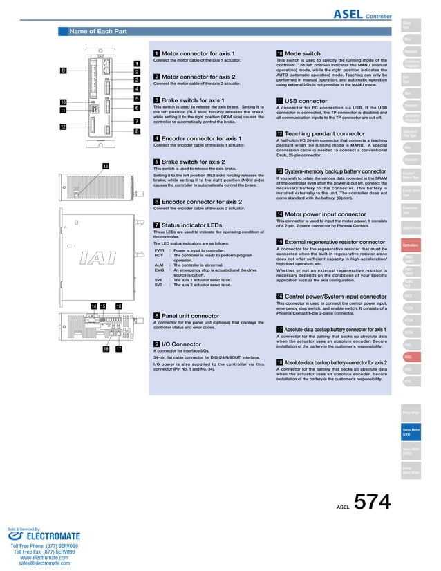Iai asel controller_specsheet | PDF