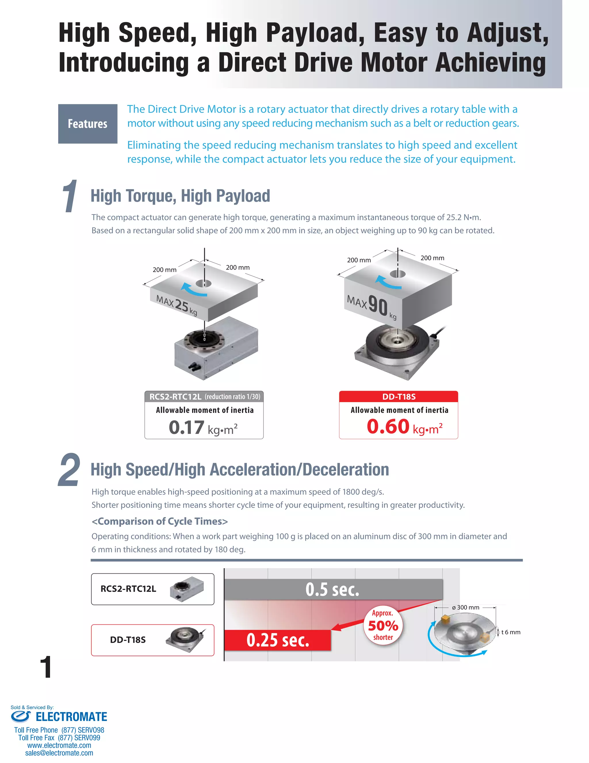 Iai direct drive_motor_specsheet | PDF