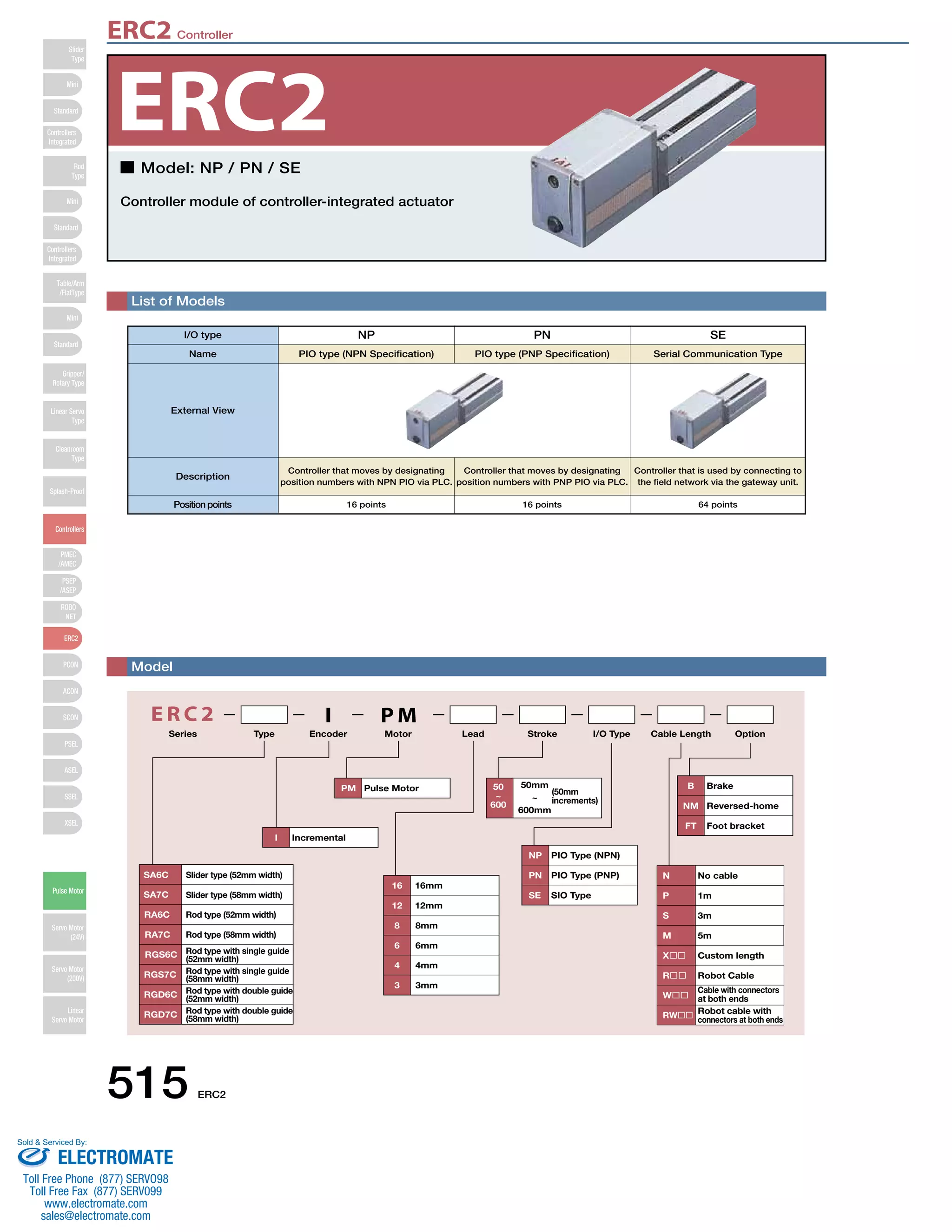 Iai erc2 controller_specsheet | PDF