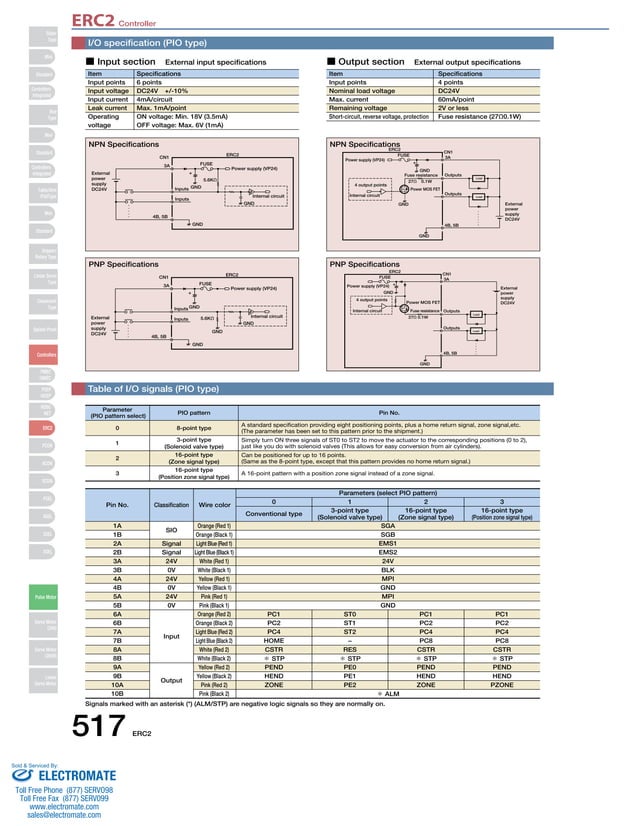 Iai erc2 controller_specsheet | PDF