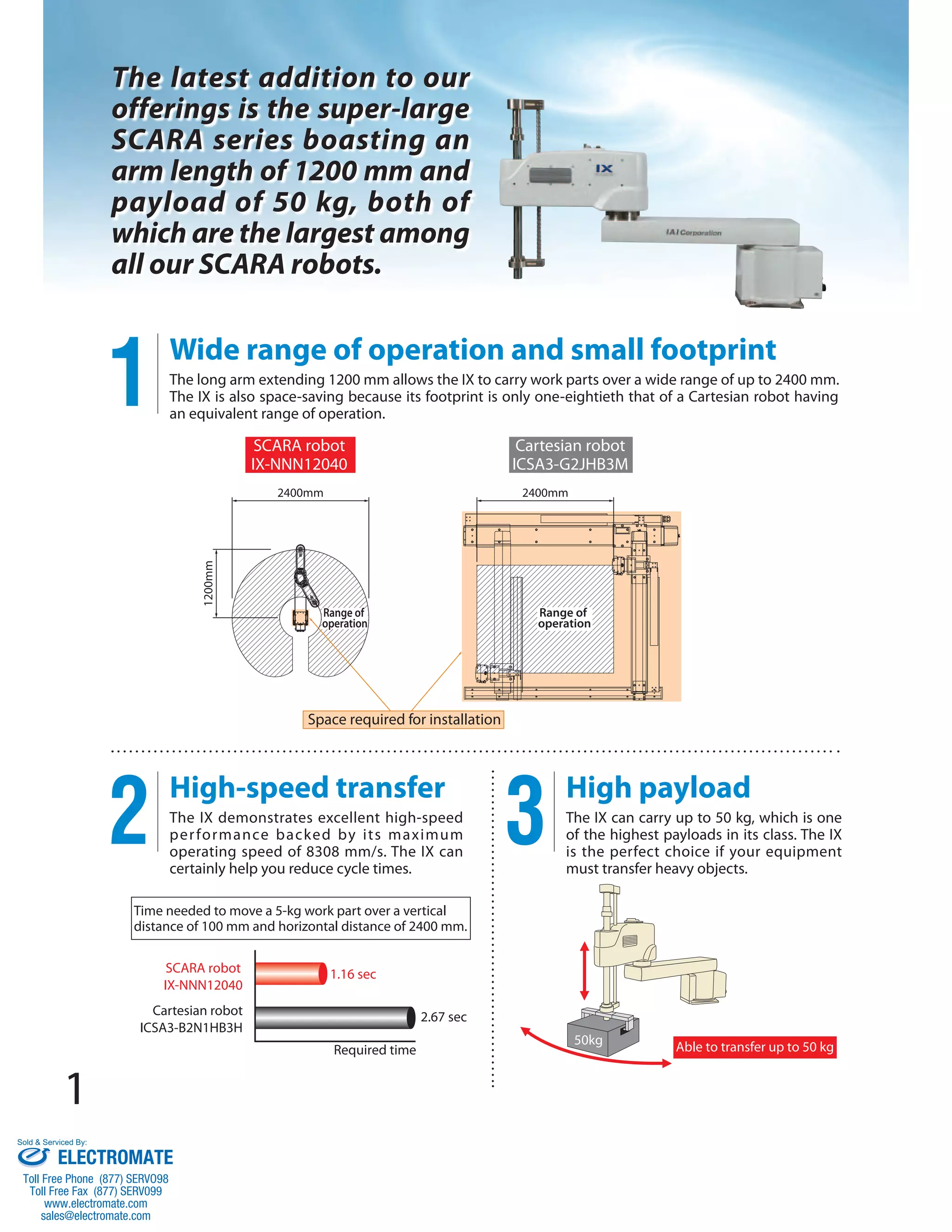 Iai ix scara_robot_1000_1200_specsheet | PDF | Radio Control | Hobbies & Interests