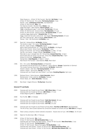 Iain & Jane\'s CV | PDF | Music | Entertainment