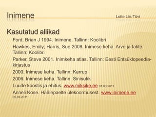 Lotte Liis - Inimene | PPT