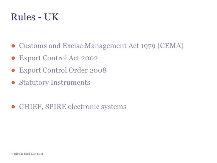 Custom And Excise Management Act 1979
