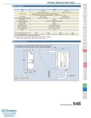 Iai pcon abu_acon_abu_controller_specsheet | PDF