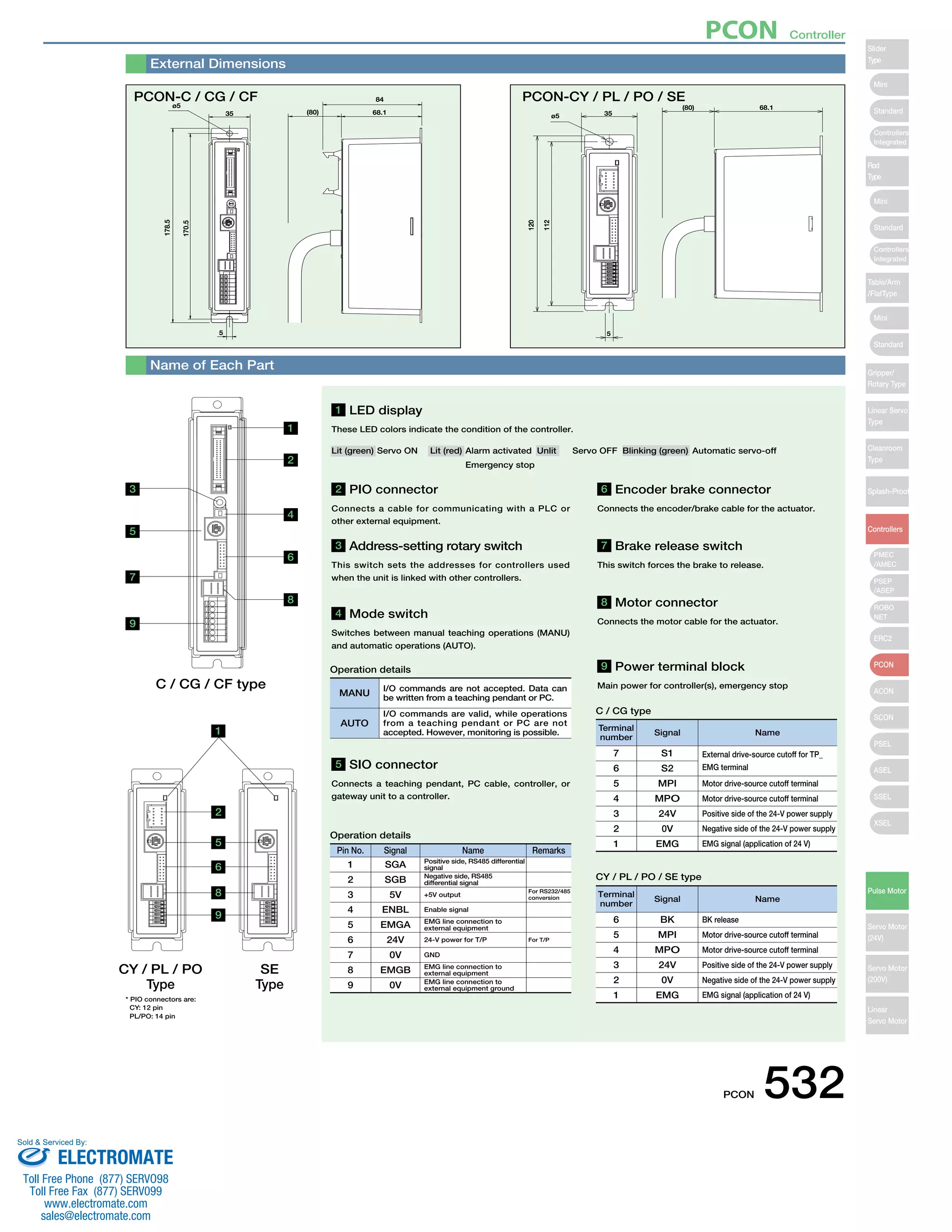 Iai pcon controller_specsheet | PDF