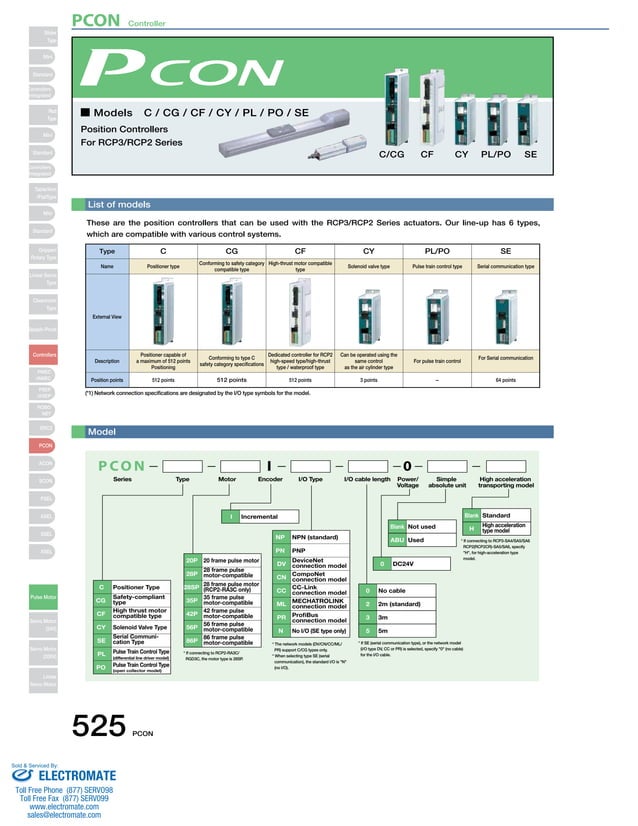 Iai pcon controller_specsheet | PDF | Computer Peripherals | Computing