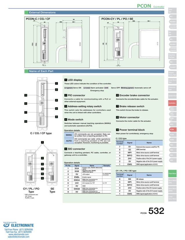 Iai pcon controller_specsheet | PDF | Computer Peripherals | Computing