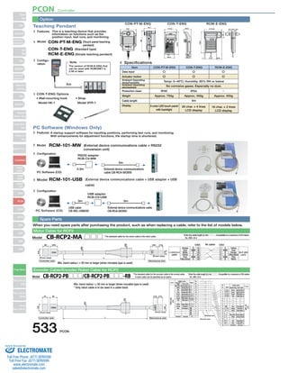 Iai pcon controller_specsheet | PDF