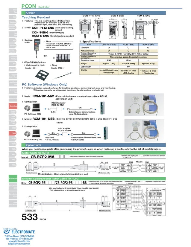 Iai pcon controller_specsheet | PDF | Computer Peripherals | Computing