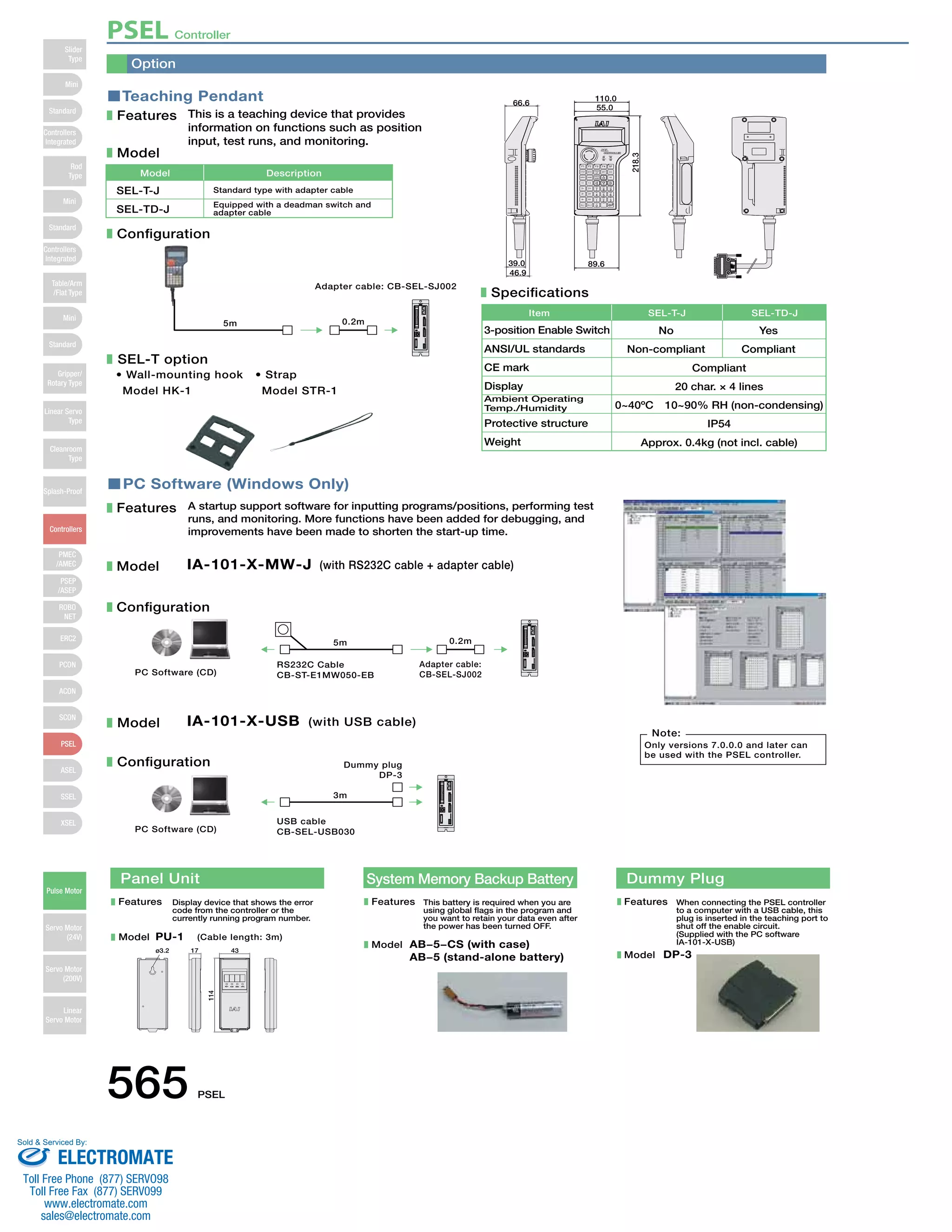 Iai psel controller_specsheet | PDF