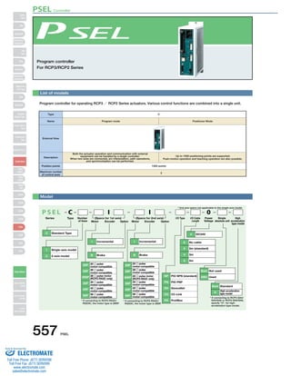 Iai psel controller_specsheet | PDF