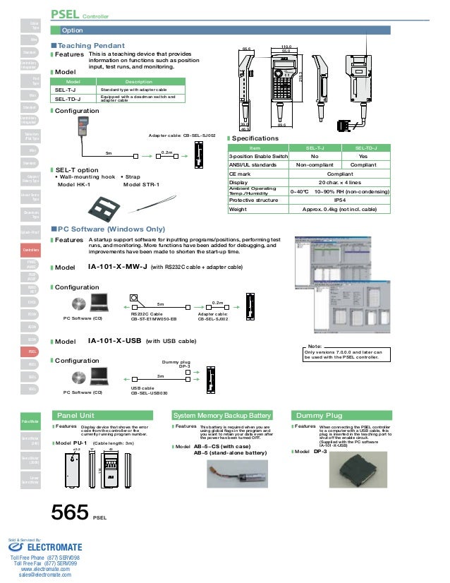 Iai psel controller_specsheet