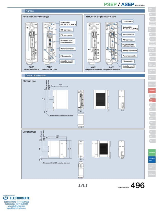 Iai psep asep_controller_specsheet | PDF