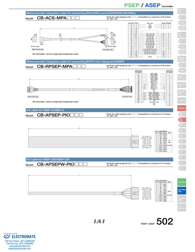 Iai psep asep_controller_specsheet | PDF