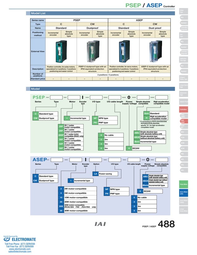 Iai psep asep_controller_specsheet | PDF