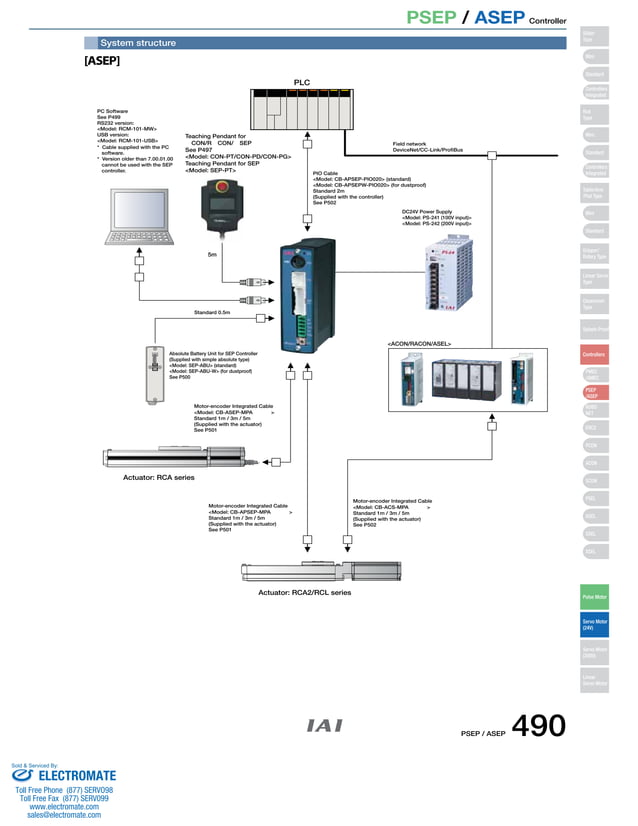 Iai psep asep_controller_specsheet | PDF