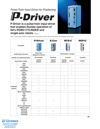 Iai pulse driver_specsheet | PDF