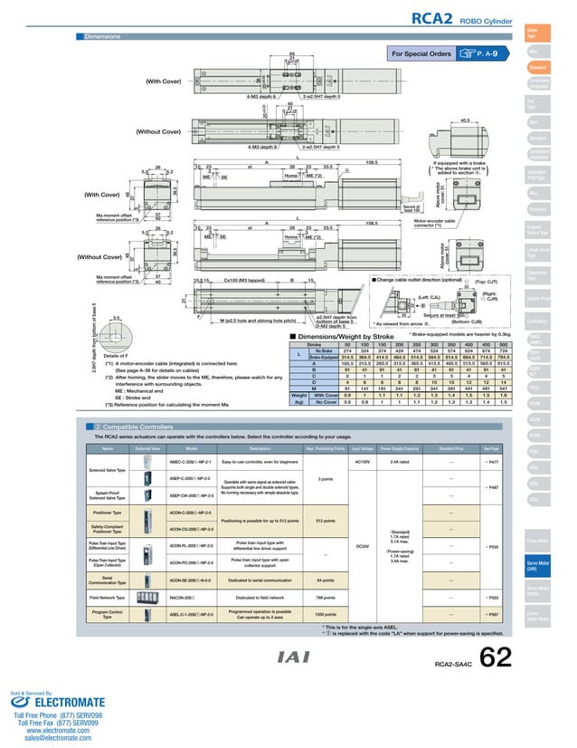Iai rca2 sa4_c_specsheet | PDF