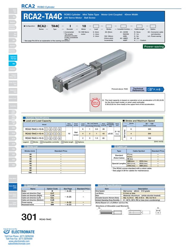 Iai rca2 ta4_c_specsheet | PDF