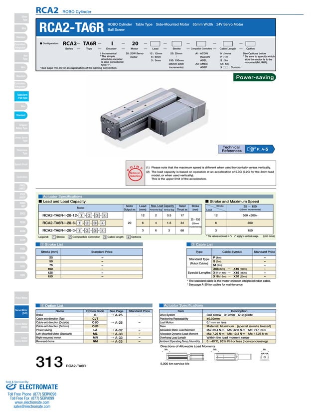 Iai rca2 ta6_r_specsheet | PDF | Computer Peripherals | Computing