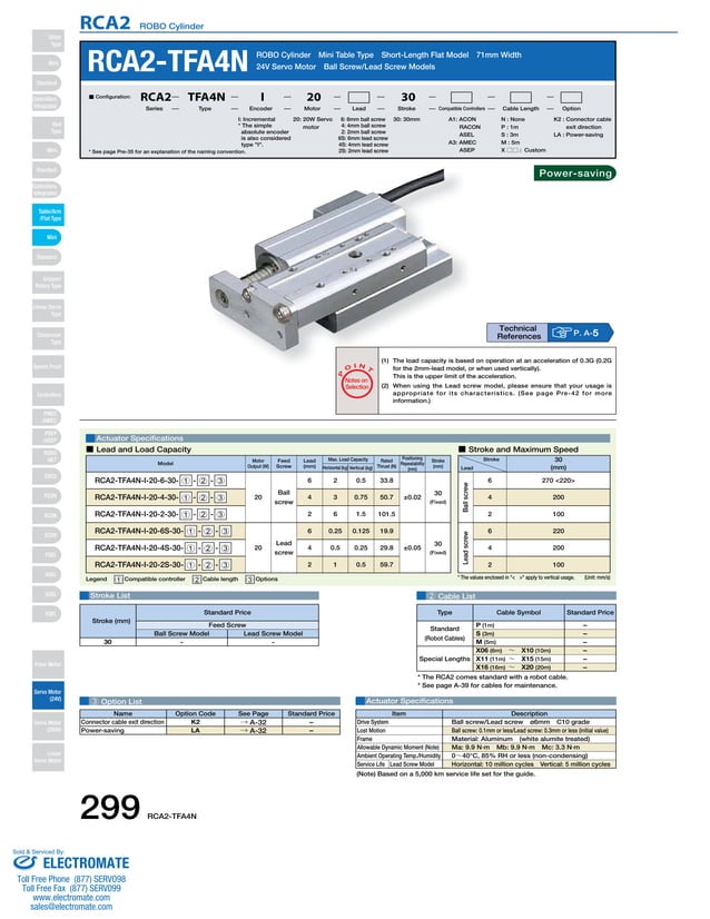 Iai rca2 tfa4_n_specsheet | PDF