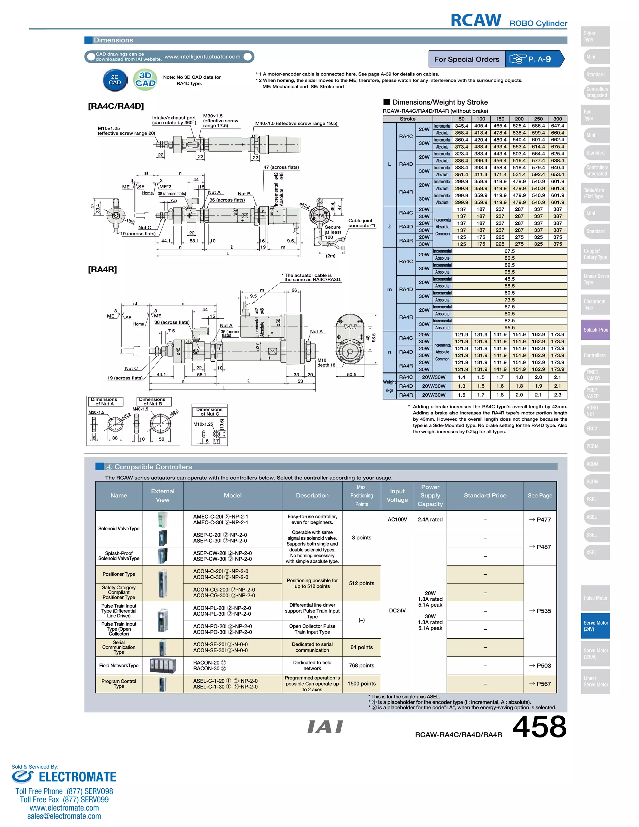 Iai rcaw ra4_c_ra4d_ra4r_specsheet | PDF