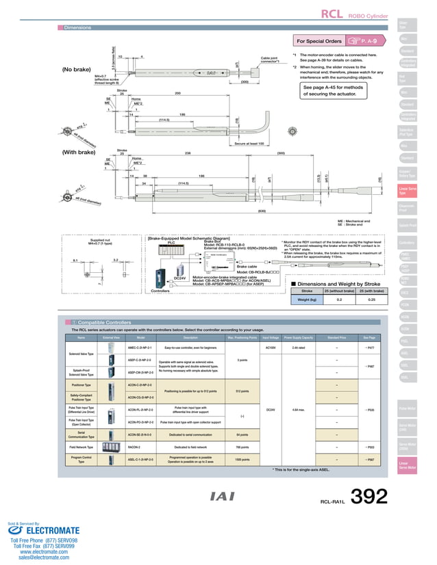 Iai rcl ra1_l_specsheet | PDF