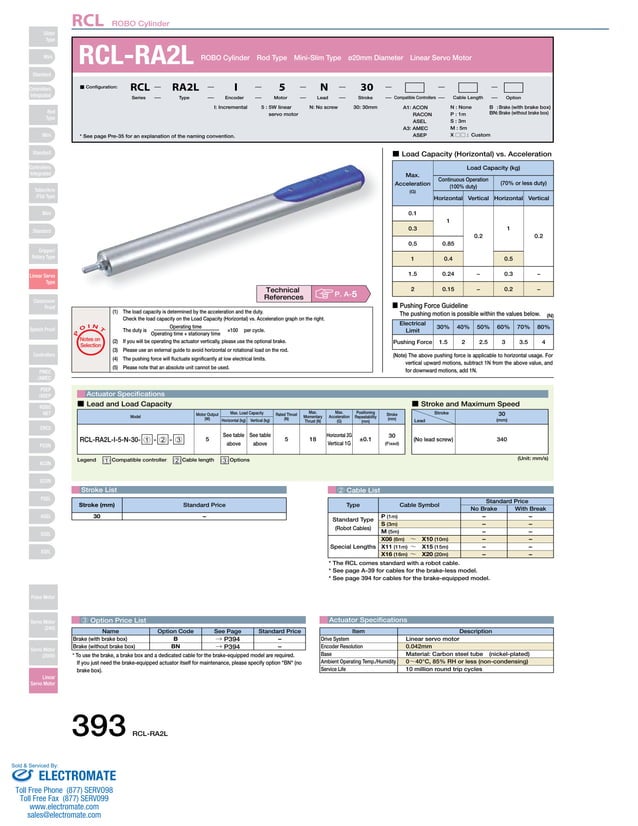 Iai rcl ra2_l_specsheet | PDF