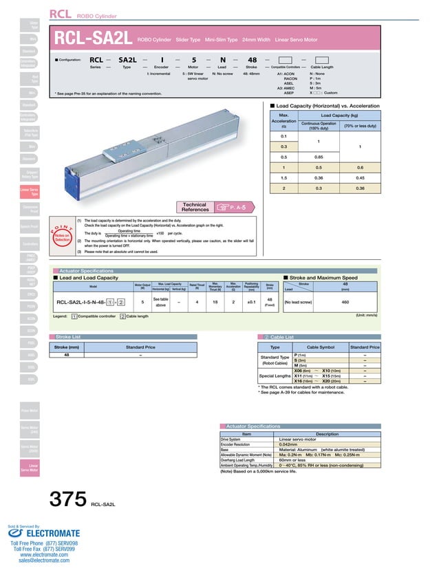 Iai rcl sa2_l_specsheet | PDF