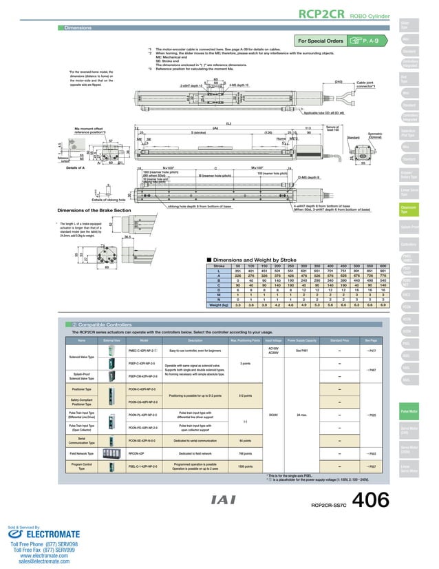 Iai rcp2 cr_ss7c_specsheet | PDF
