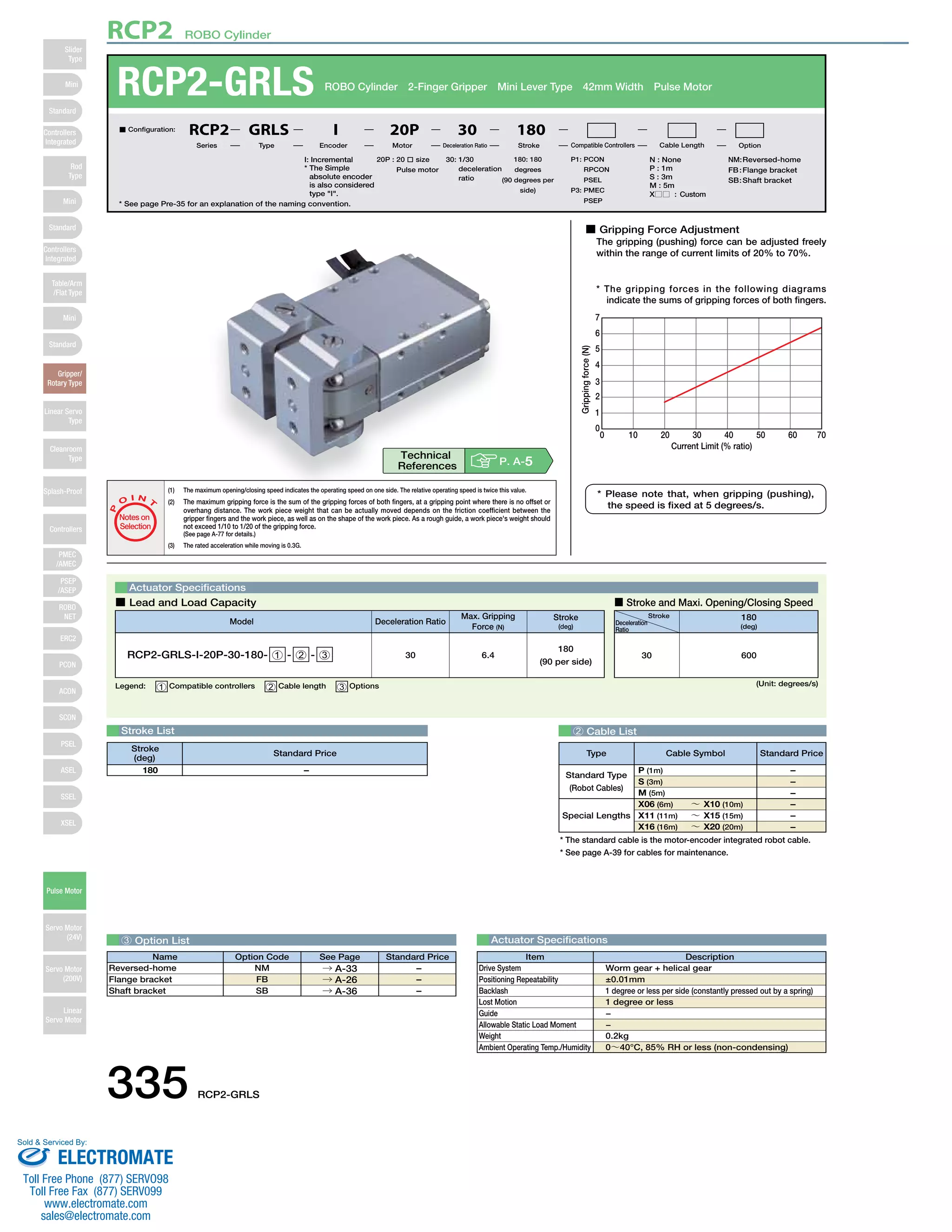 Iai rcp2 grls_specsheet | PDF
