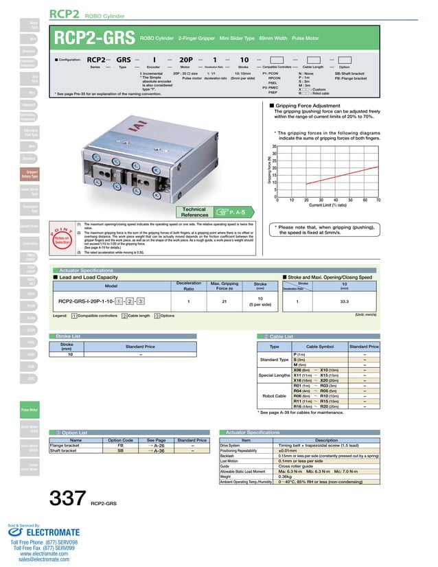 Iai rcp2 grs_specsheet | PDF