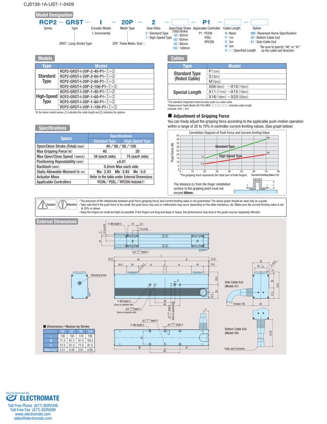 Iai rcp2 grst_specsheet | PDF