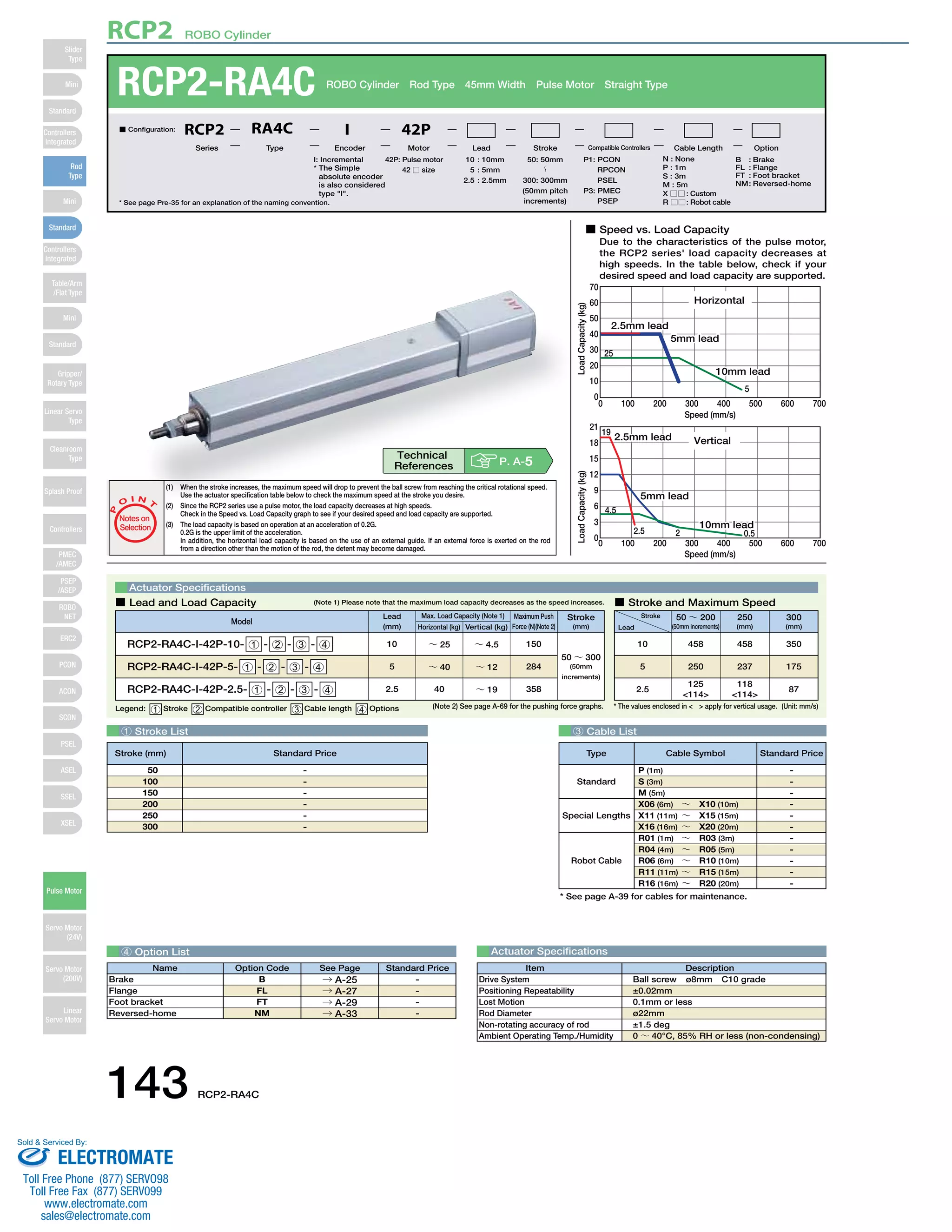 Iai rcp2 ra4_c_specsheet | PDF