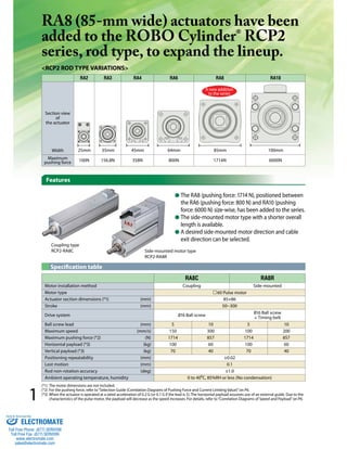 Iai rcp2 ra8_c_ra8r_specsheet | PDF