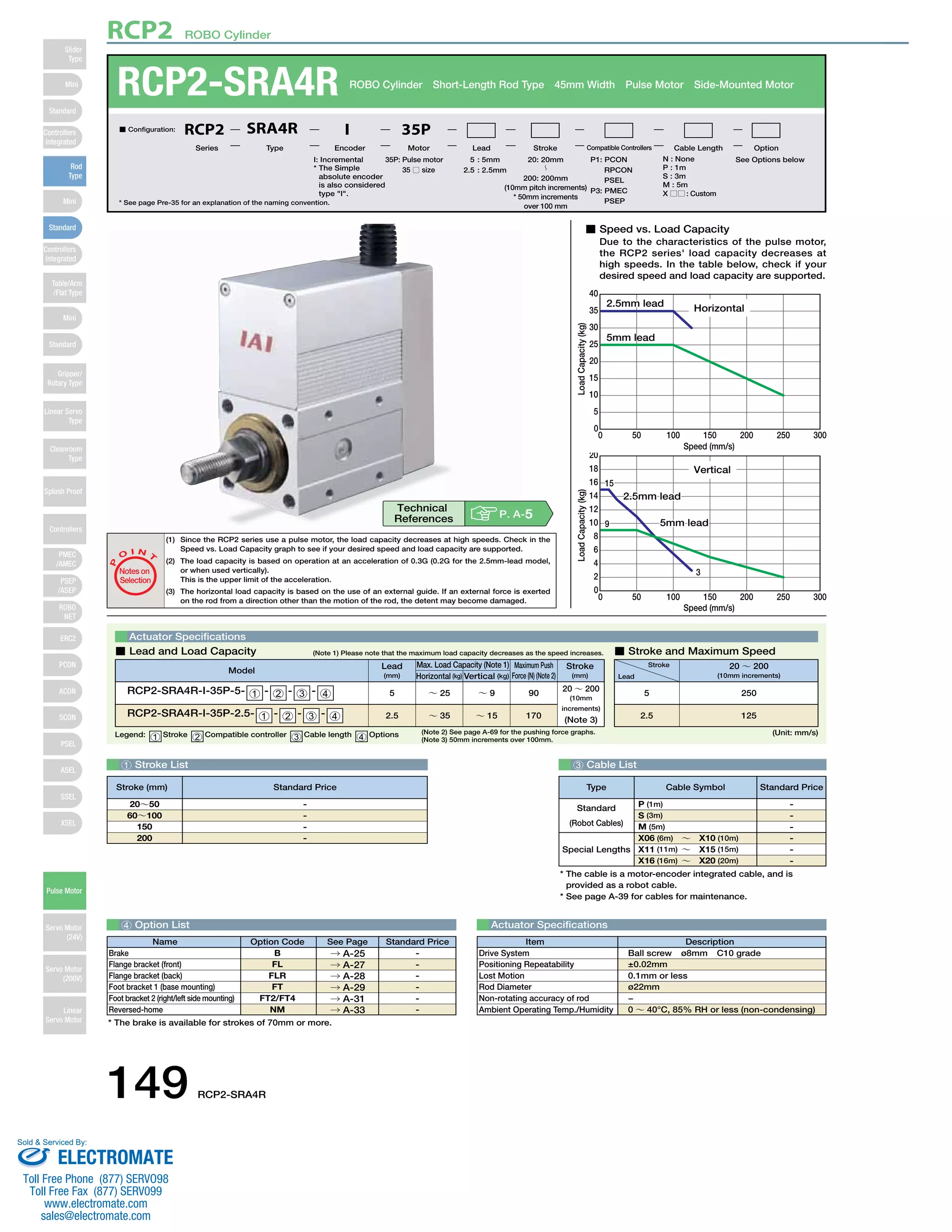 Iai rcp2 sra4_r_specsheet | PDF | Computer Peripherals | Computing