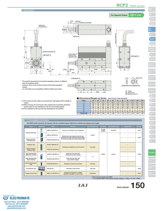 Iai rcp2 sra4_r_specsheet | PDF | Computer Peripherals | Computing