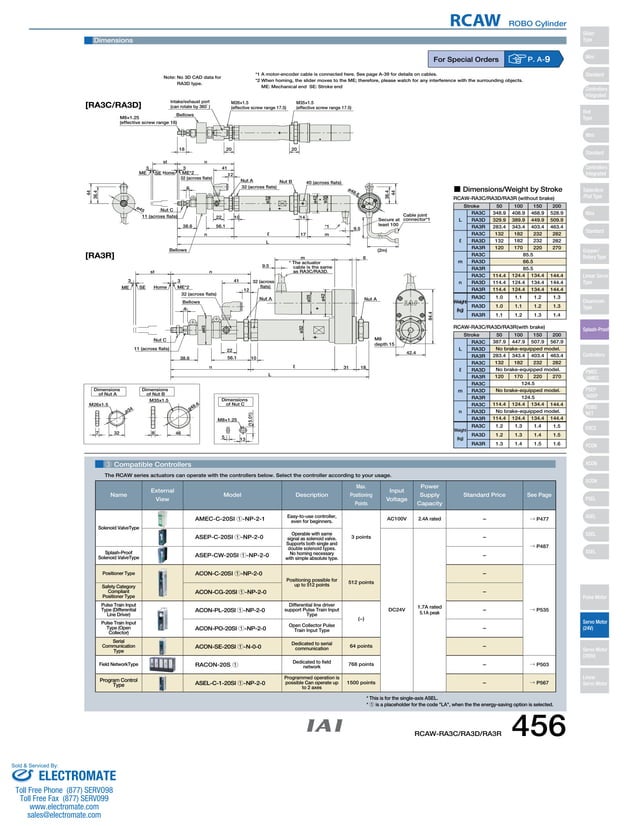Iai rcp2 w_rcaw_rcsaw_specsheet | PDF