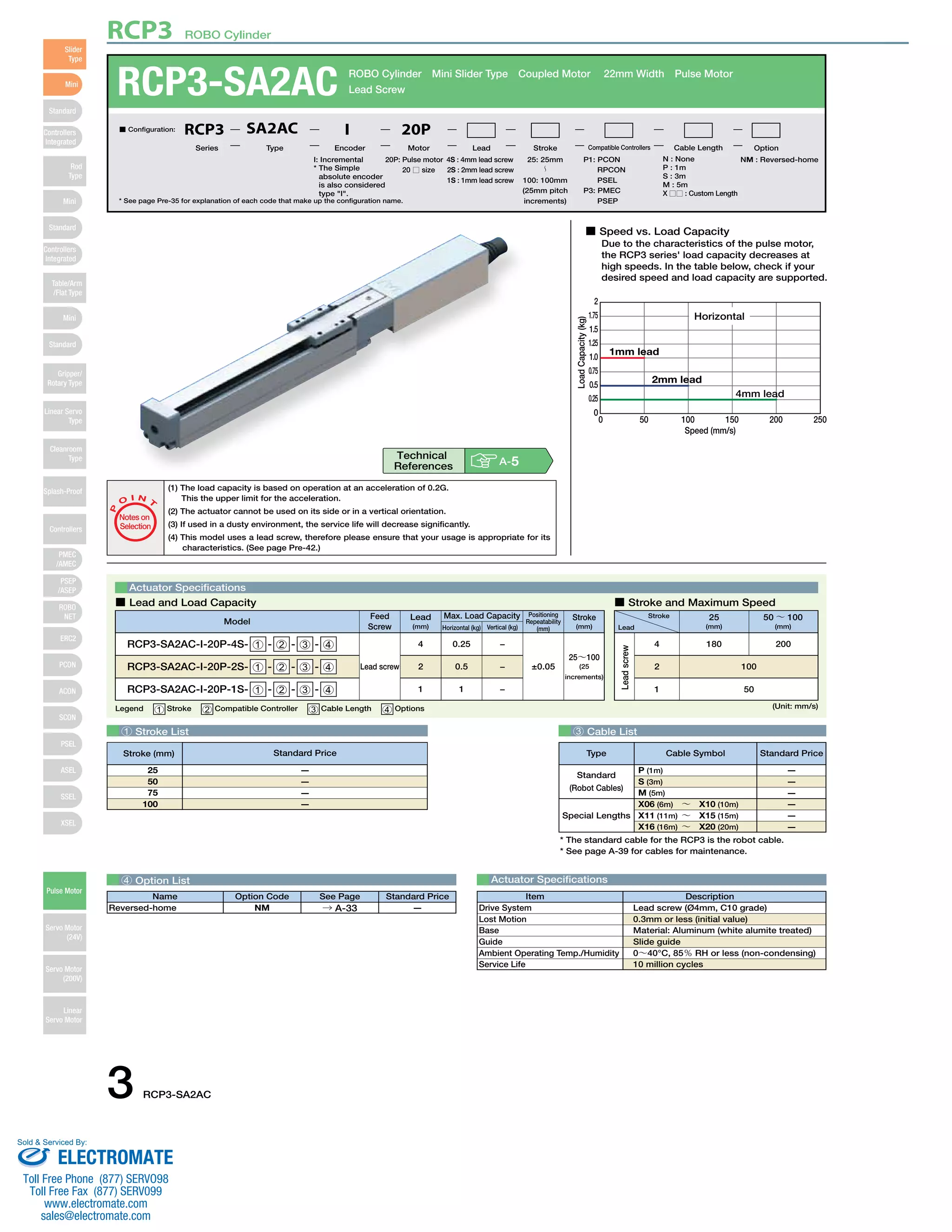 Iai rcp3 sa2_ac_specsheet | PDF | Computer Peripherals | Computing