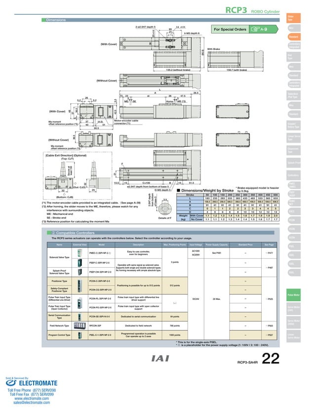 Iai rcp3 sa4_r_specsheet | PDF | Radio Control | Hobbies & Interests