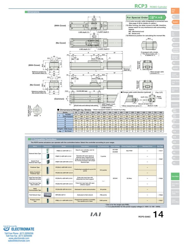 Iai rcp3 sa6_c_specsheet | PDF