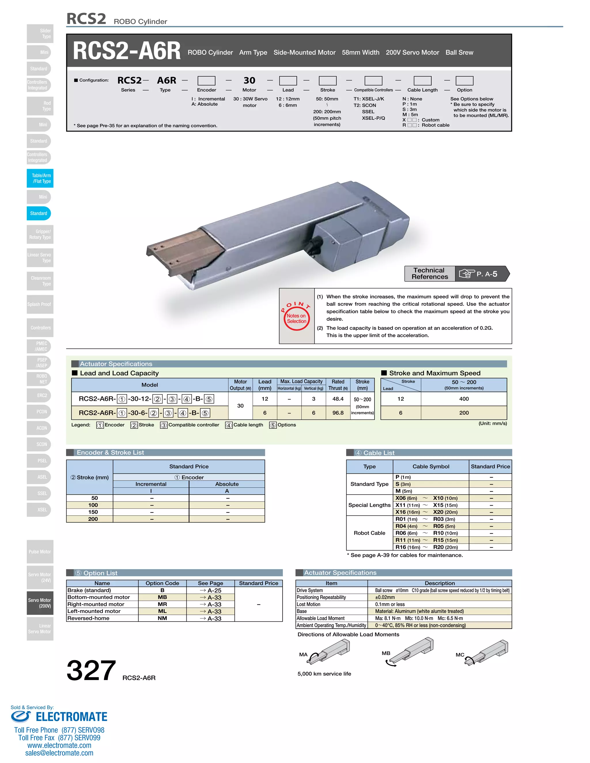 Iai rcs2 a6_r_specsheet | PDF